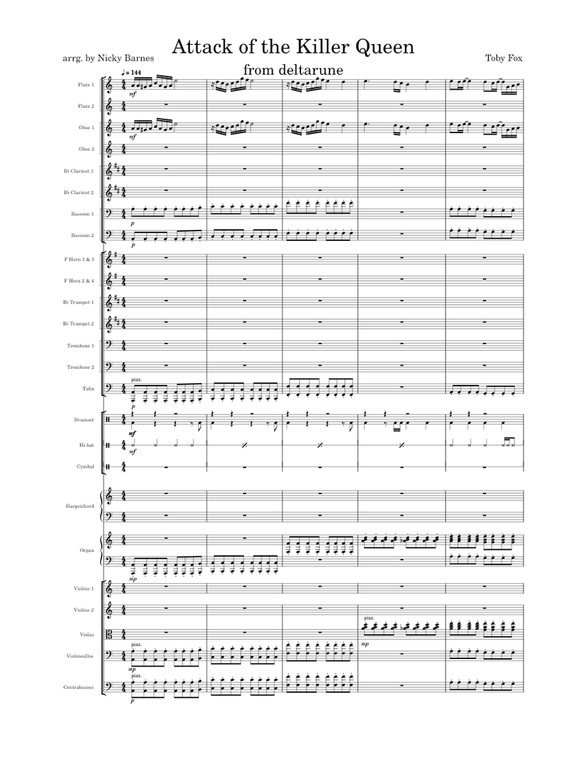 Attack of The Killer Queen (deltarune ch. 2) Symphony Orchestra Cover ...