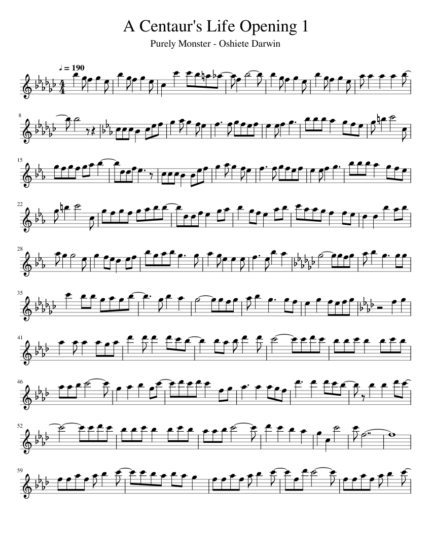 A Centaur's Life Opening 1 Sheet Music for Flute (Solo) | MuseScore.com