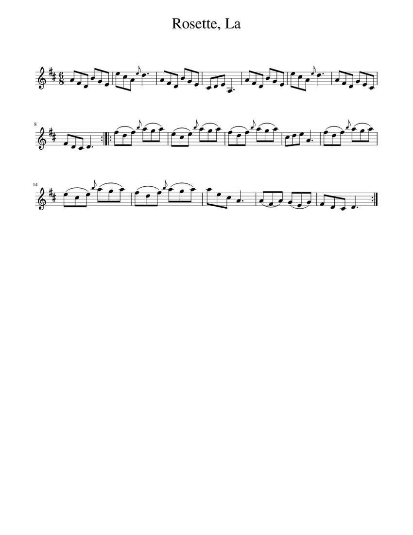 Rosette, La Sheet music for Piano (Solo) Easy | Musescore.com