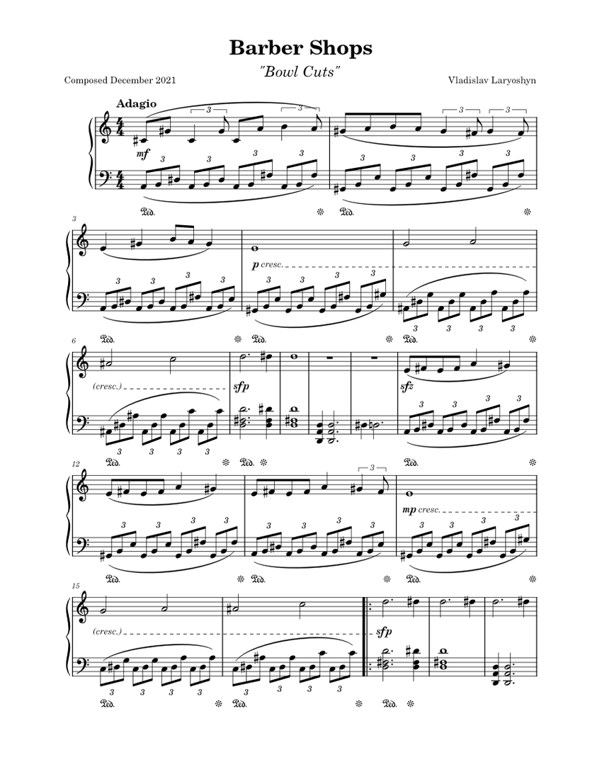 Barber Shop Sheet music for Piano (Solo) Easy | Musescore.com