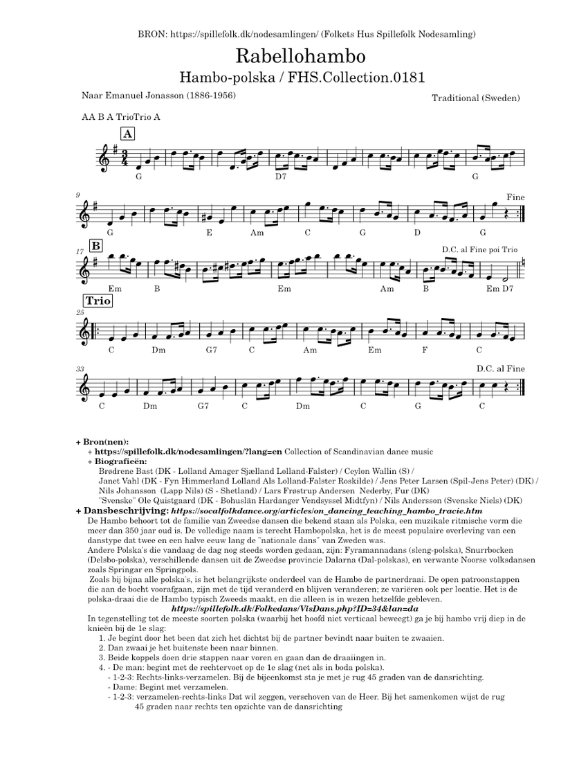 Rabellohambo (FHS.Collection.0181) Sheet music for Piano (Solo) Easy ...