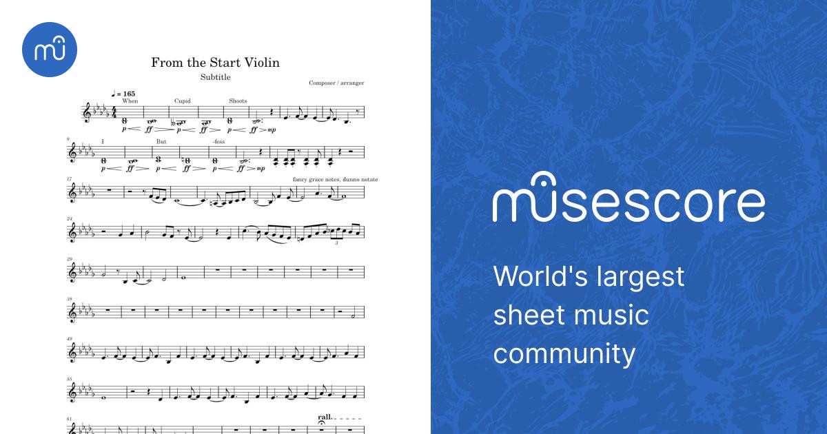 from the start Sheet Music for Violin (Solo) | MuseScore.com