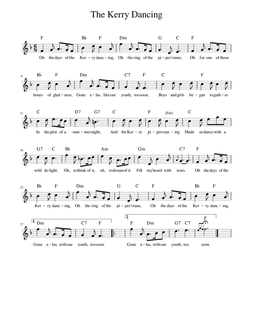 The Kerry Dancing Sheet music for Piano (Solo) Easy | Musescore.com