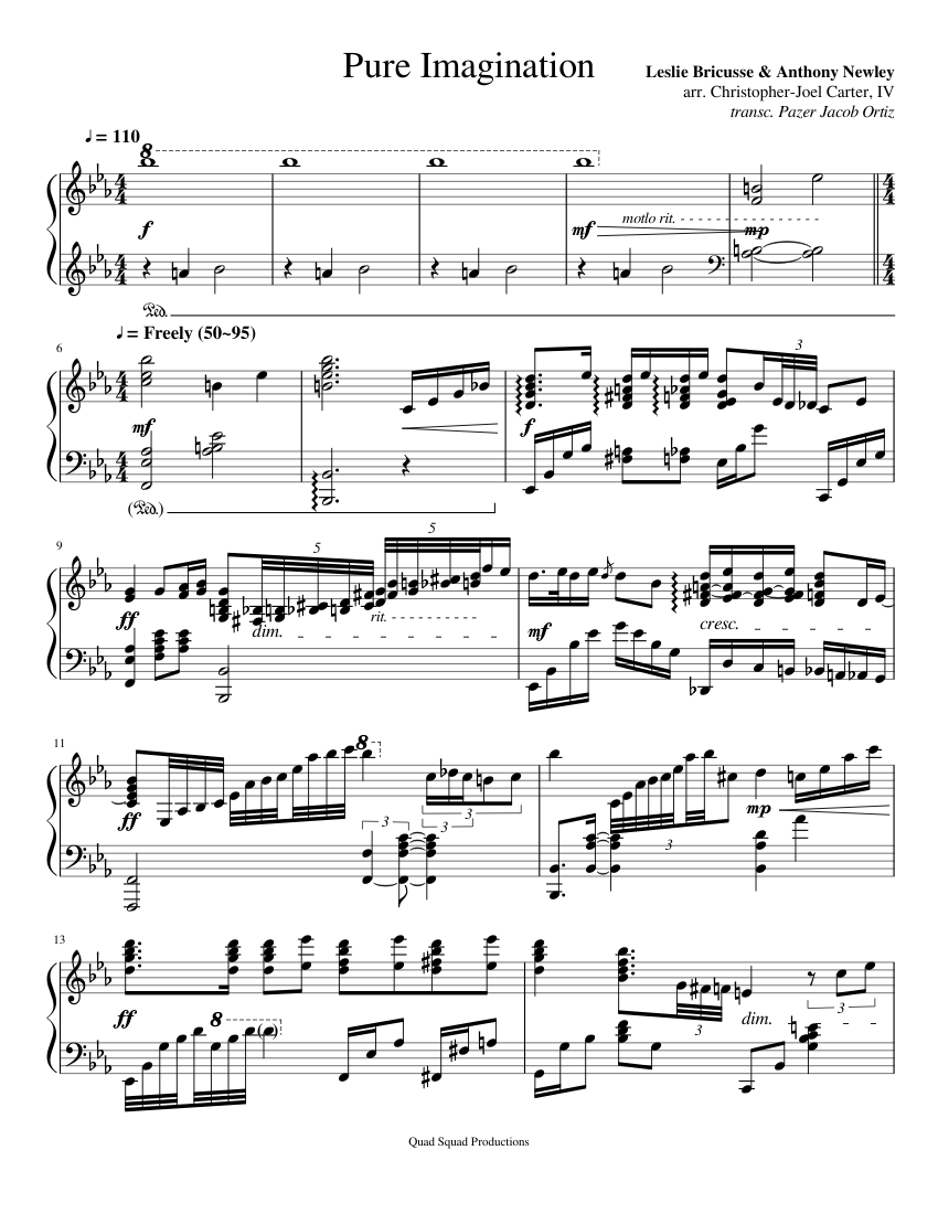 [WIP] Pure Imagination Sheet music for Piano (Solo) | Musescore.com