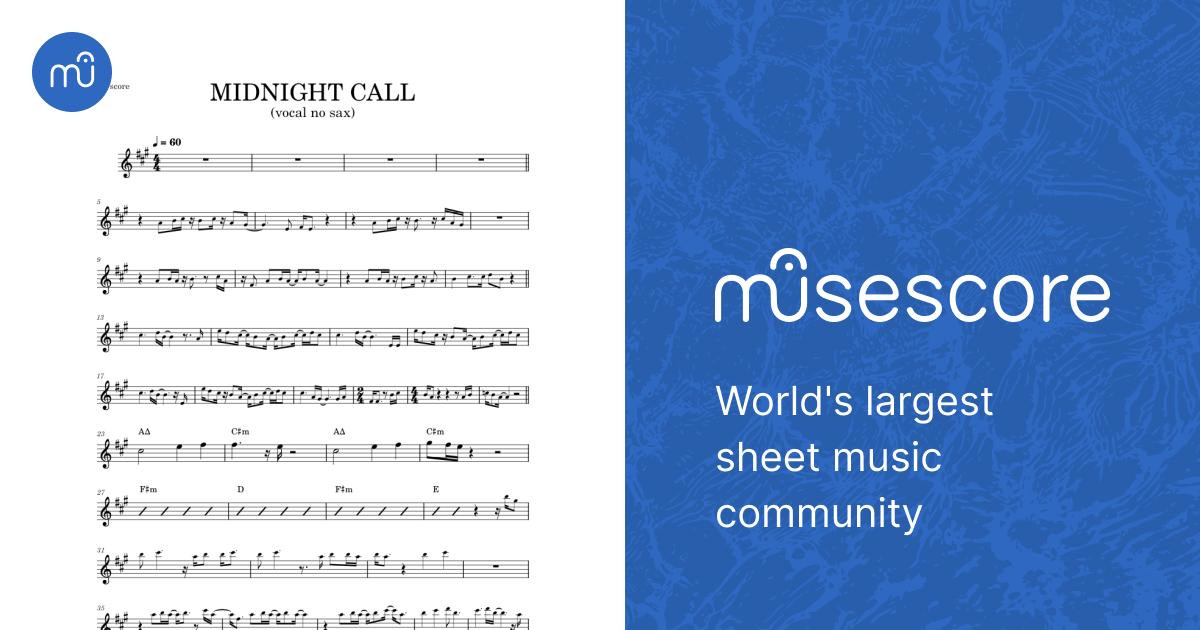 Midnight call – Jimmy sax Sheet Music for Saxophone alto (Solo ...