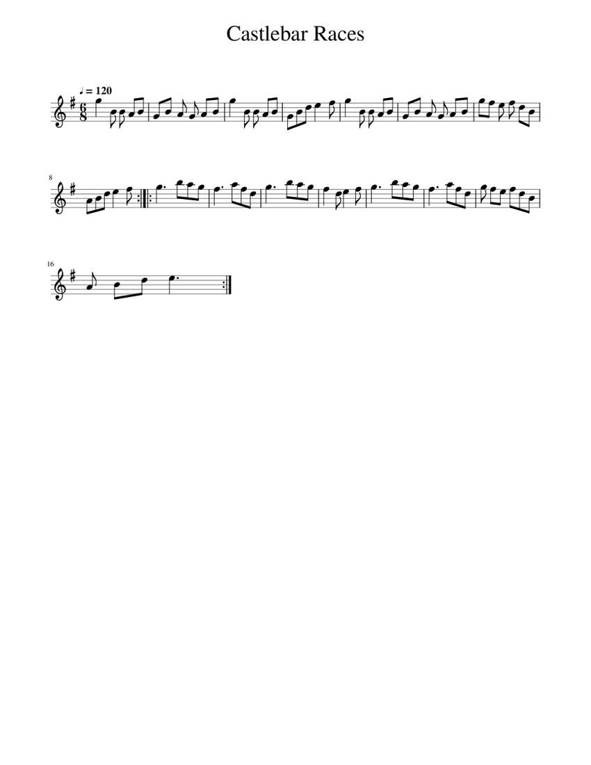 Castlebar Races Sheet music for Piano (Solo) | Musescore.com
