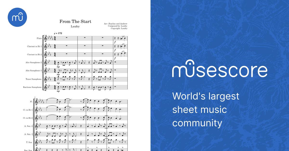 From The Start – Laufey From The Start Woodwind Ensemble Sheet Music ...