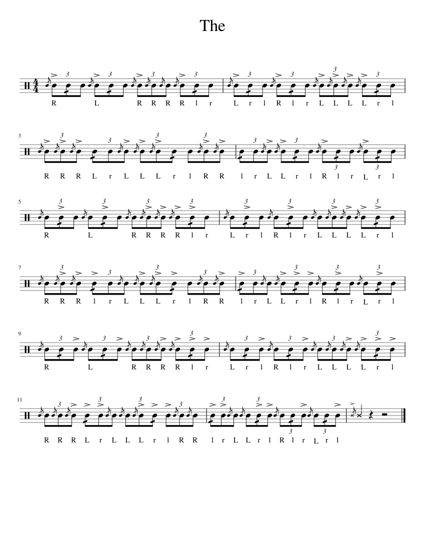 The Sheet music for Snare drum (Solo) | Musescore.com