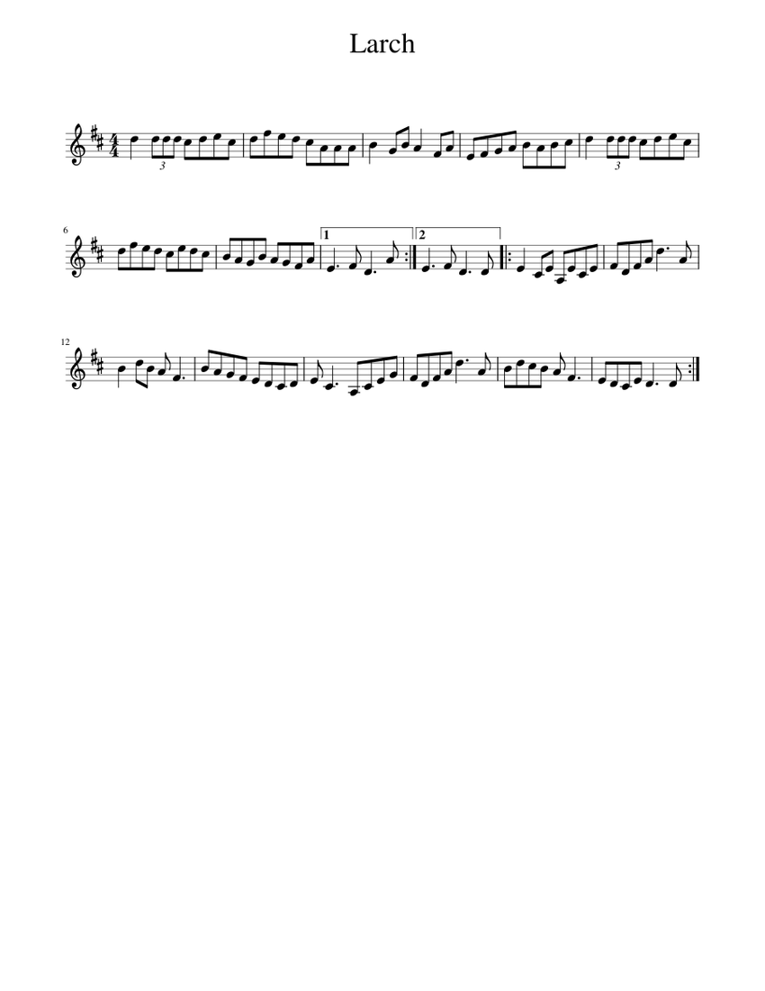 Larch Sheet music for Piano (Solo) Easy | Musescore.com