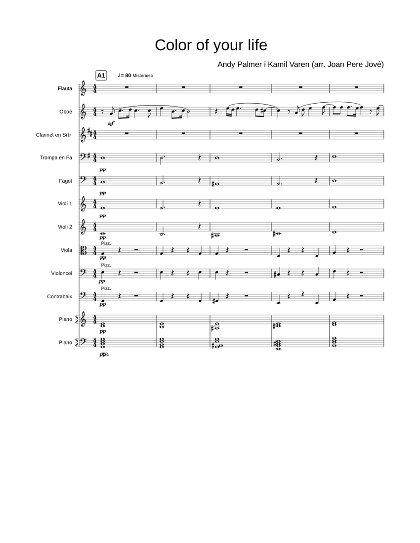 Color of your life - Eurovision Song Contest 2016, Poland Sheet Music ...
