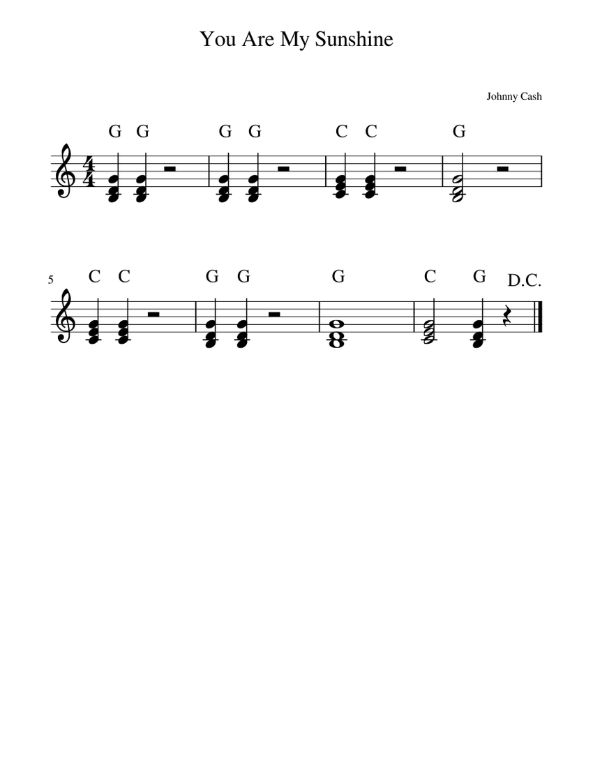 You Are My Sunshine Sheet music for Piano (Solo) Easy | Musescore.com