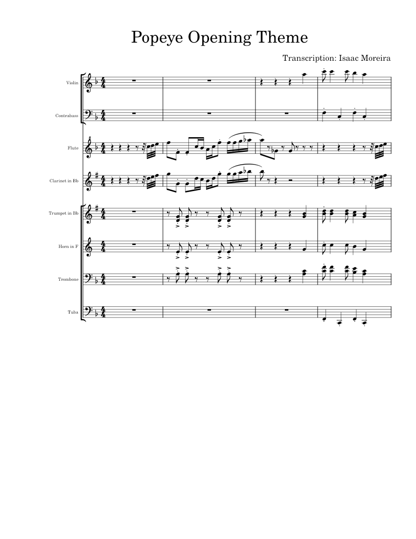 Popeye opening theme - intro - I'm Popeye the sailor man – Sammy Lerner ...