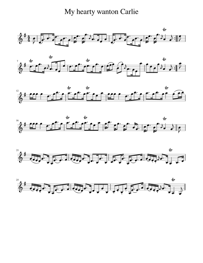 My hearty wanton Carlie Sheet music for Piano (Solo) | Musescore.com