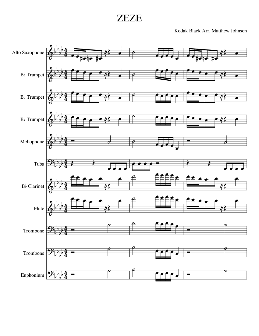 ZEZE Sheet Music for Trombone, Euphonium, Tuba, Mellophone & more ...