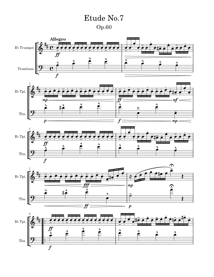 Etude No.7 op.60 Etude No.7 Op.60-Matteo Carcassi Sheet music for ...