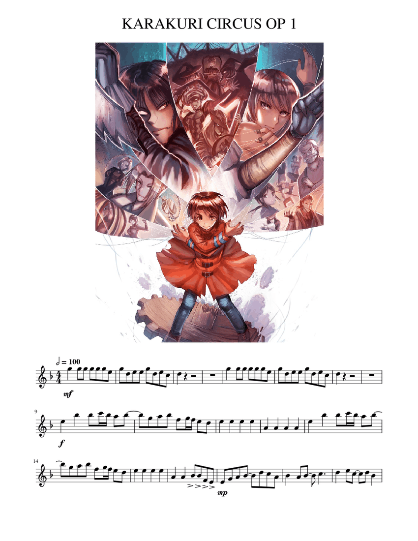 KARAKURI CIRCUS OP 1 Sheet music for Flute (Solo) | Musescore.com