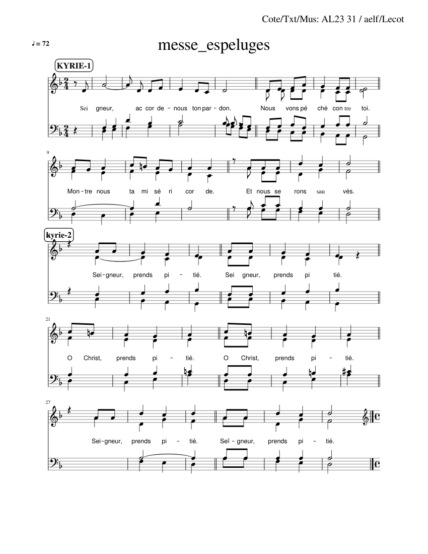Messe_espeluges-al23 31-DP-S – lecot Sheet music for Vocals (Solo ...