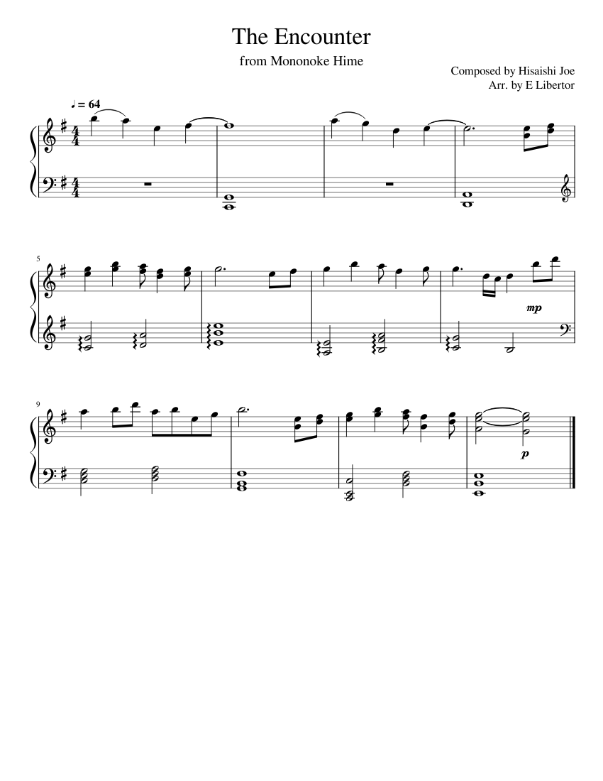 The Encounter Sheet Music for Piano (Solo) easy | MuseScore.com