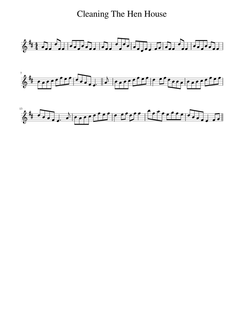 Cleaning The Hen House Sheet music for Piano (Solo) Easy | Musescore.com