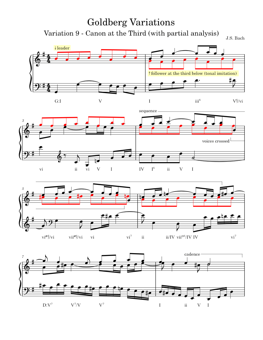Goldberg variation number 1 in g major bwv 988 – Johann Sebastian Bach ...