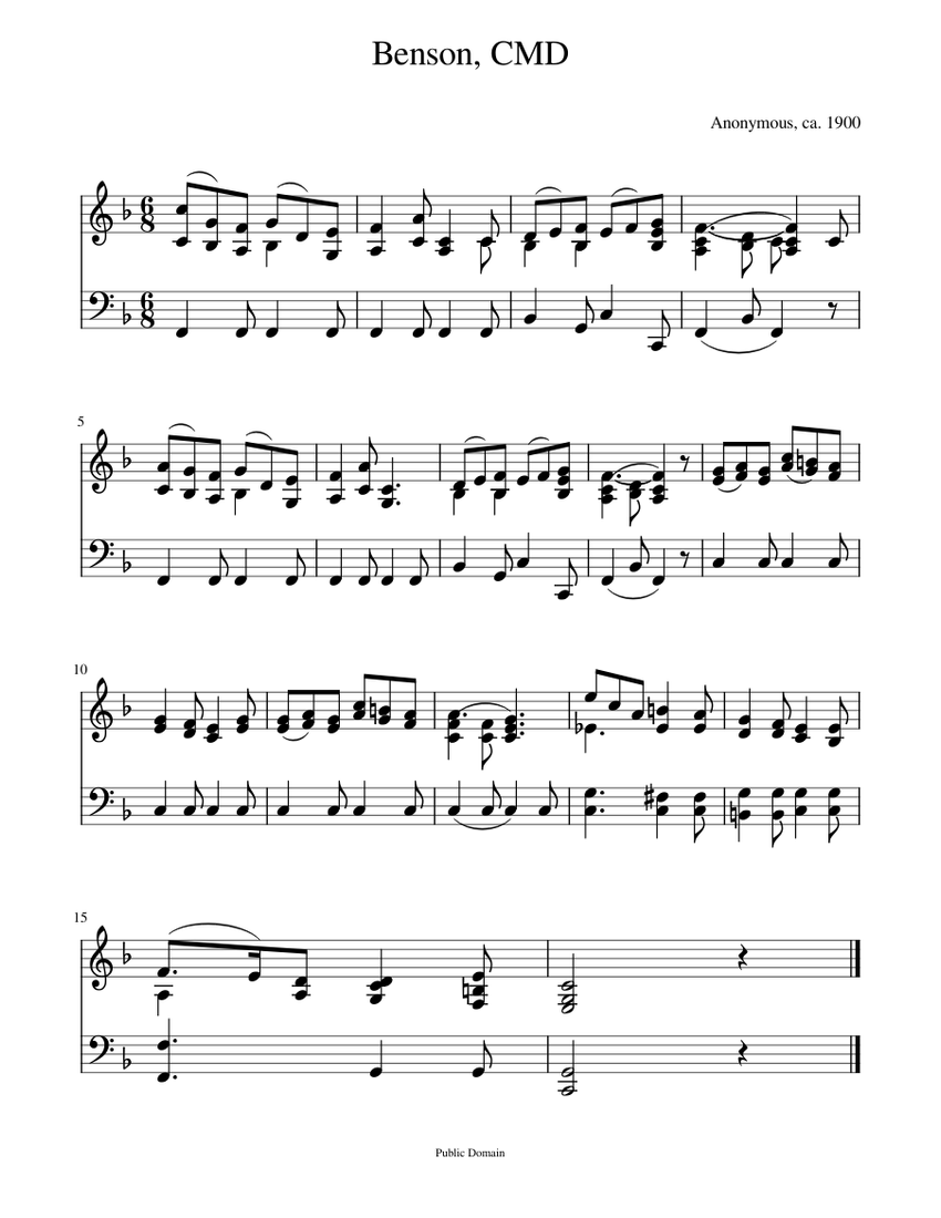 Benson Sheet music for Piano (Piano Duo) | Musescore.com