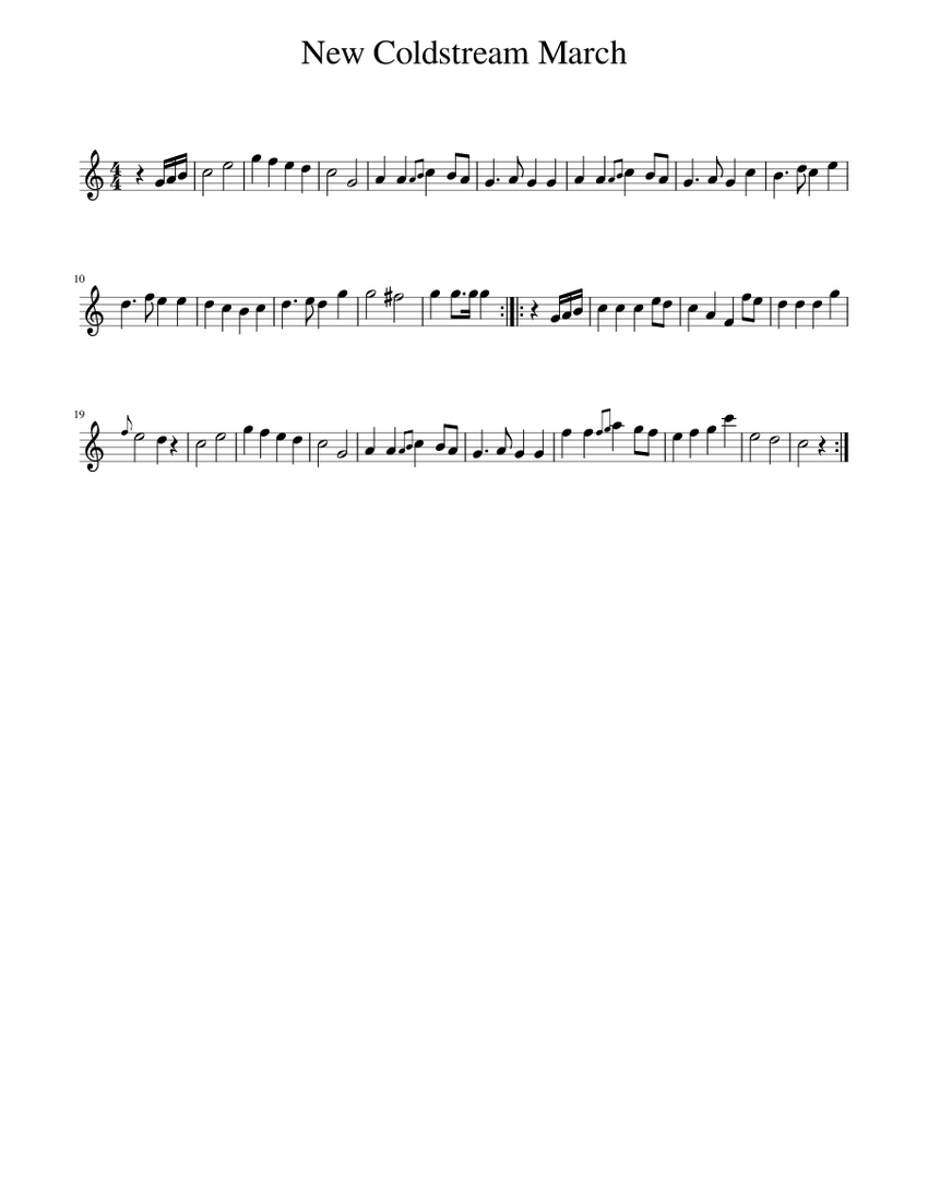 New Coldstream March Sheet music for Piano (Solo) Easy | Musescore.com