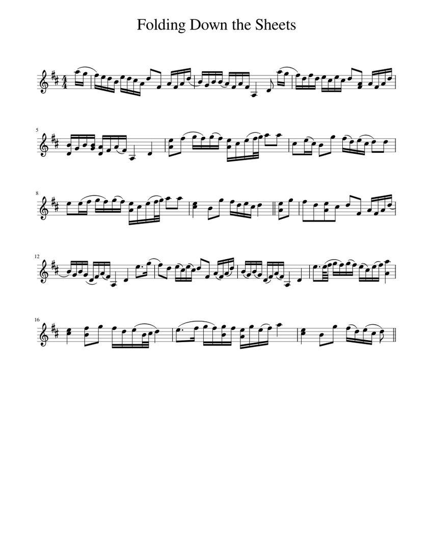 Folding Down the Sheets Sheet music for Piano (Solo) Easy | Musescore.com