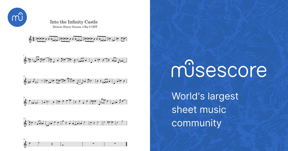 Into the Infinity Castle (Demon Slayer Season 4 Ep 8 OST) Sheet Music ...