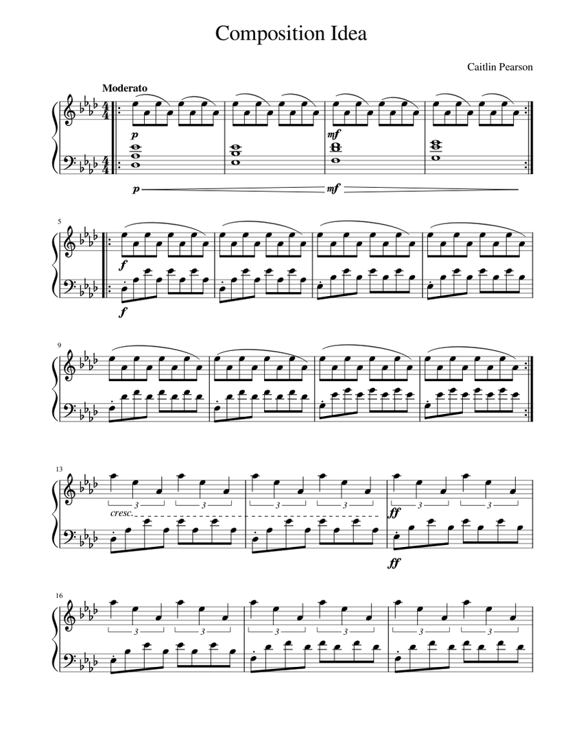 Composition Idea - Caitlin Pearson - piano tutorial
