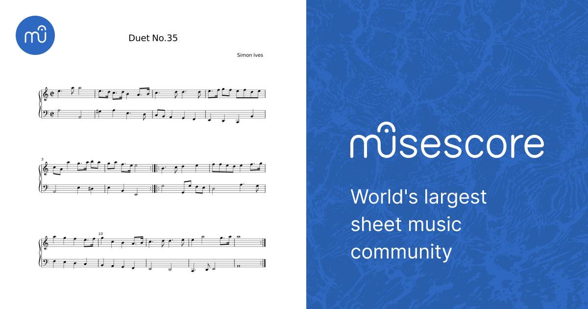 Duet - Simon Ives Sheet music for Piano (Piano Duo) | Musescore.com