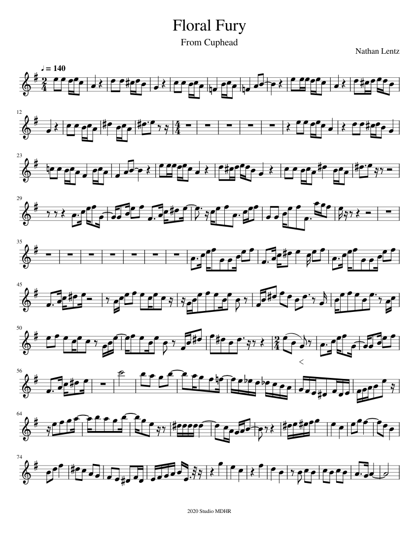 Floral Fury Sheet Music for Piano (Solo) Easy | MuseScore.com