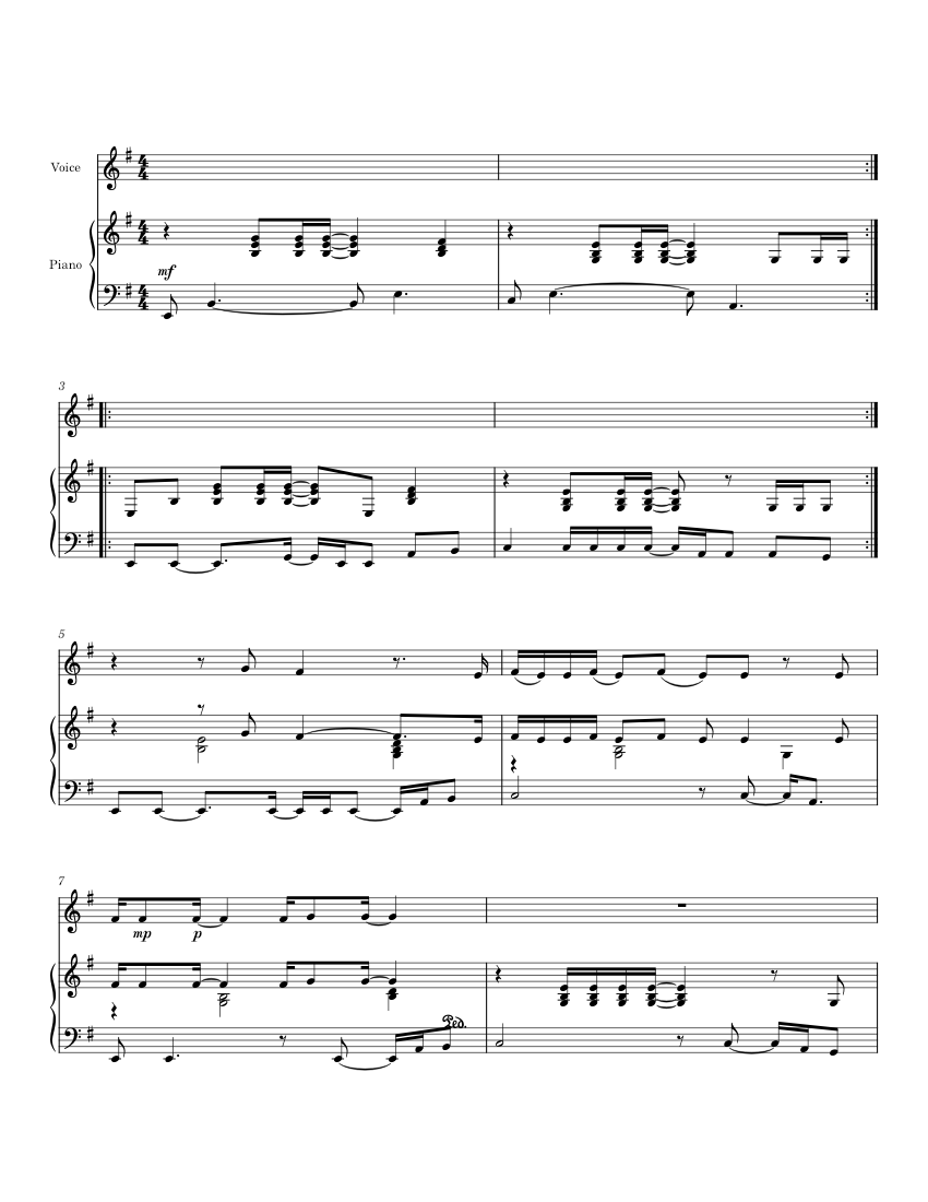 Drive - Incubus Sheet Music for Piano, Vocals (Solo) | MuseScore.com