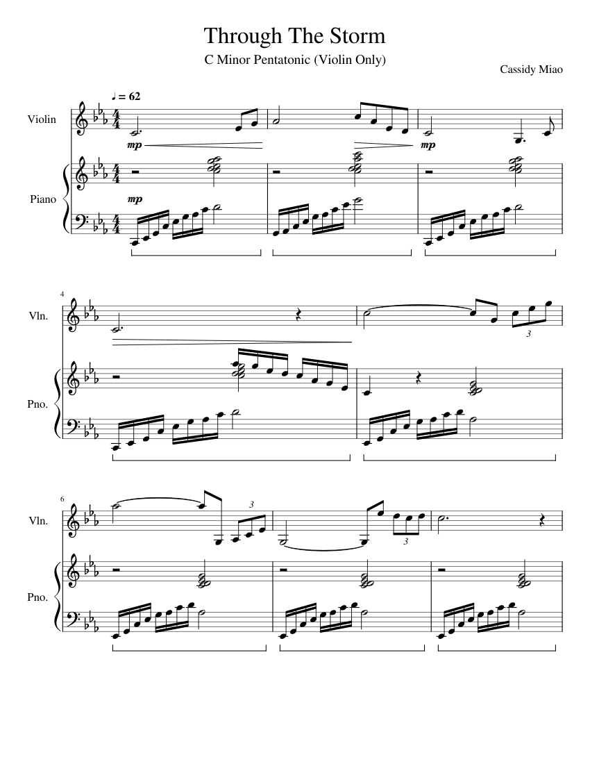 Through The Storm Sheet music for Piano, Violin (Solo) | Musescore.com
