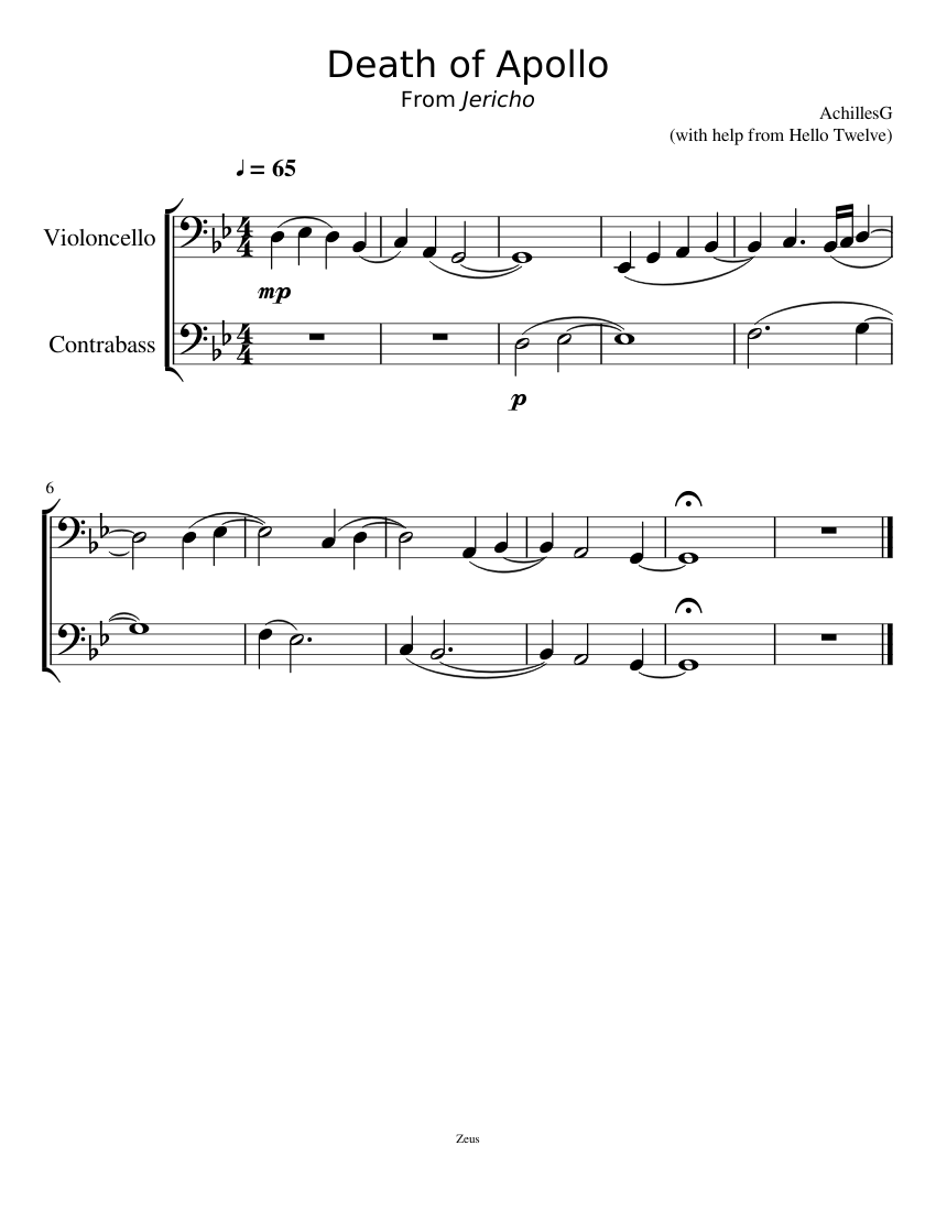 Death of Apollo - piano tutorial