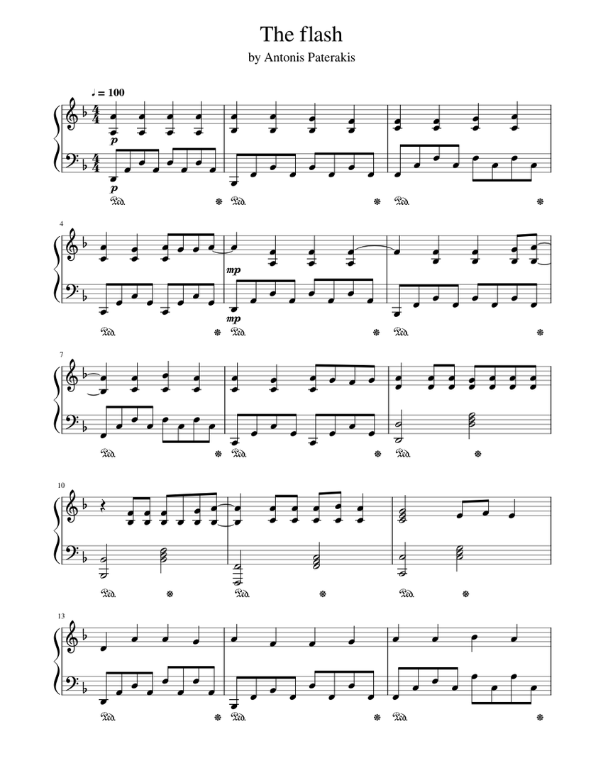 The flash/Dynamic piano solo Sheet music for Piano (Solo) | Musescore.com