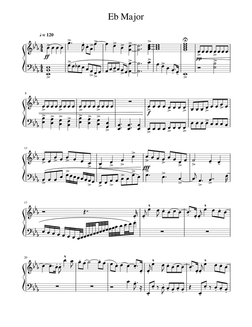 Eb Minor Sheet music for Piano (Solo) | Musescore.com