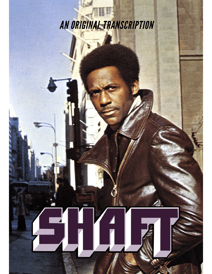 Shaft - Main Theme Sheet Music for Piano, Trombone, Organ, Tambourine ...