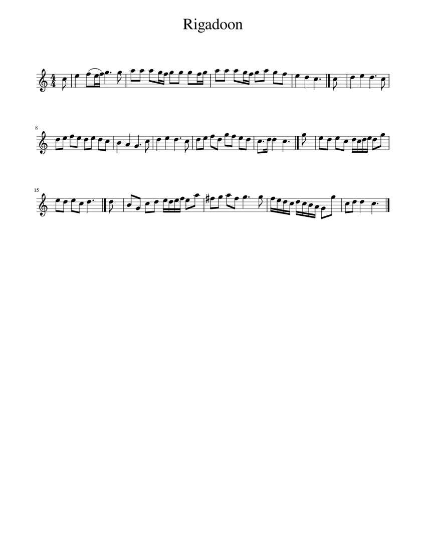 Rigadoon Sheet music for Piano (Solo) Easy | Musescore.com