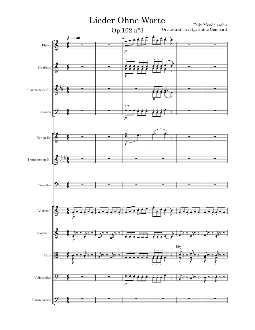 [Orchestration] Lieder ohne Worte op.102 - n°3 Tarrentelle - F ...