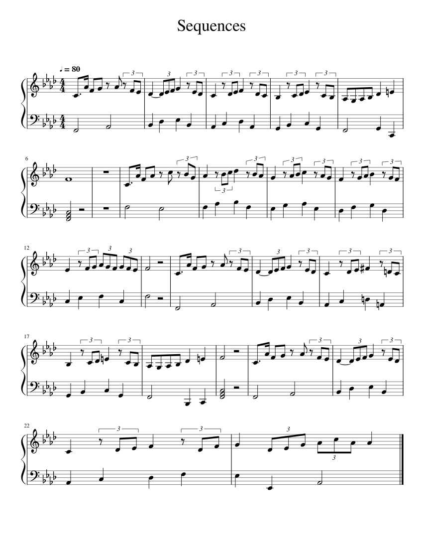 Sequences Sheet music for Piano (Solo) Easy | Musescore.com