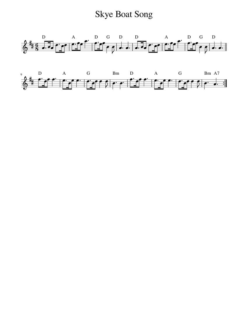 Skye Boat Song Sheet music for Piano (Solo) | Musescore.com