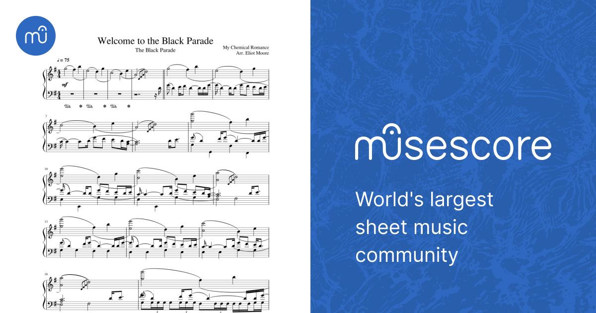 Welcome to the Black Parade - My Chemical Romance Sheet music for Piano ...