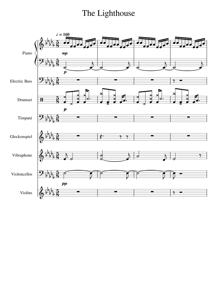 The_Lighthouse Sheet music for Piano, Timpani, Vibraphone, Glockenspiel ...