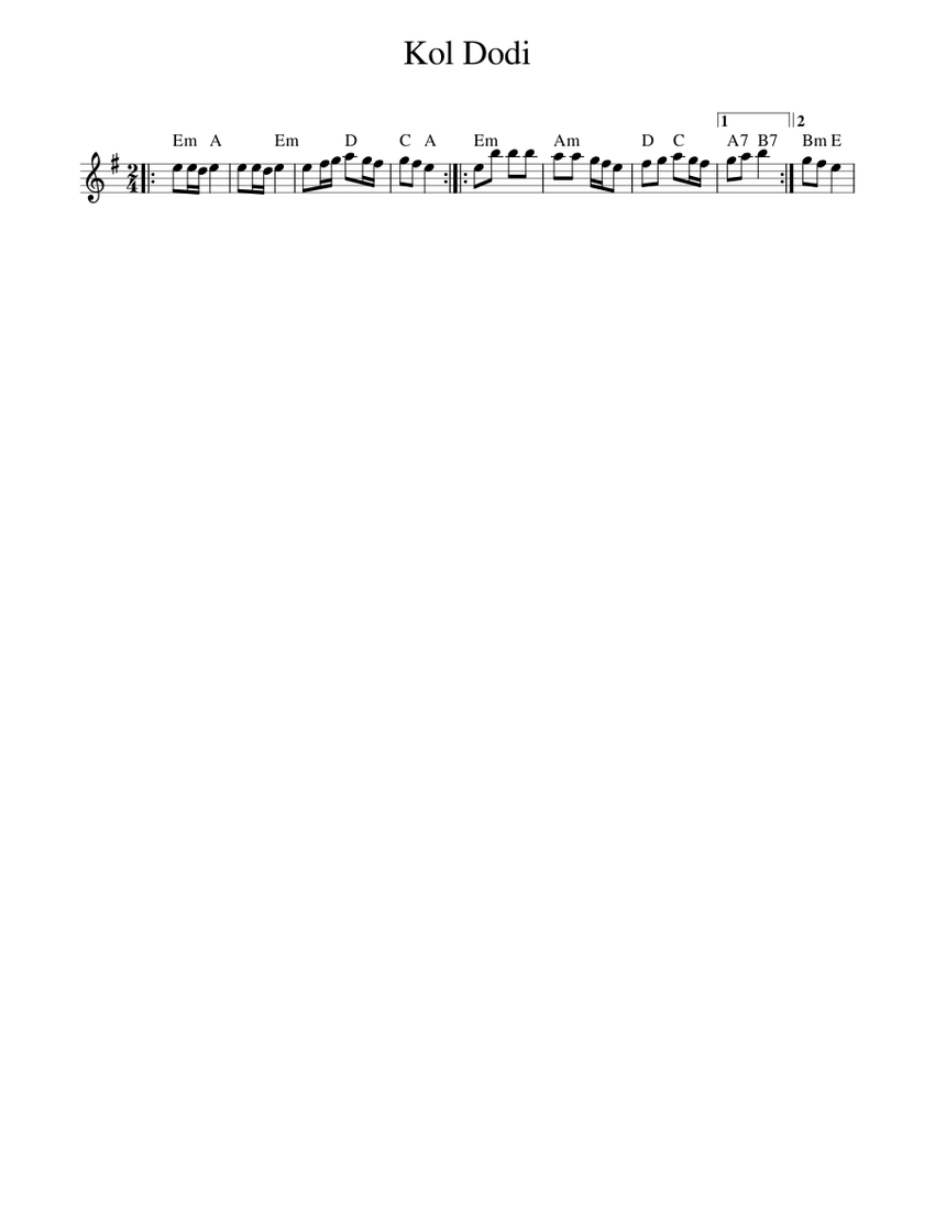 Kol Dodi Sheet music for Piano (Solo) | Musescore.com