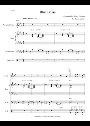 Play Official version of Blue bossa Sheet Music by Kenny Dorham for ...