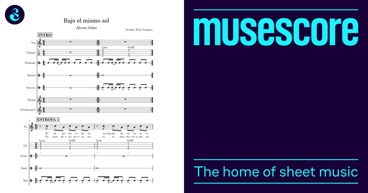 El mismo sol – Alvaro Soler Sheet Music and Tab with Chords for Flute ...