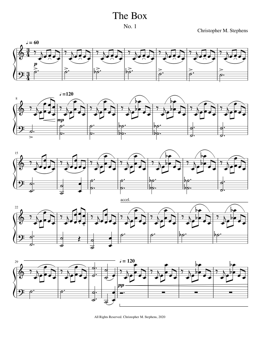 The Box No.1 Sheet music for Piano (Solo) | Musescore.com