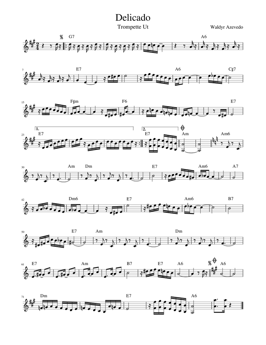 Delicado Sheet music for Piano (Solo) | Musescore.com