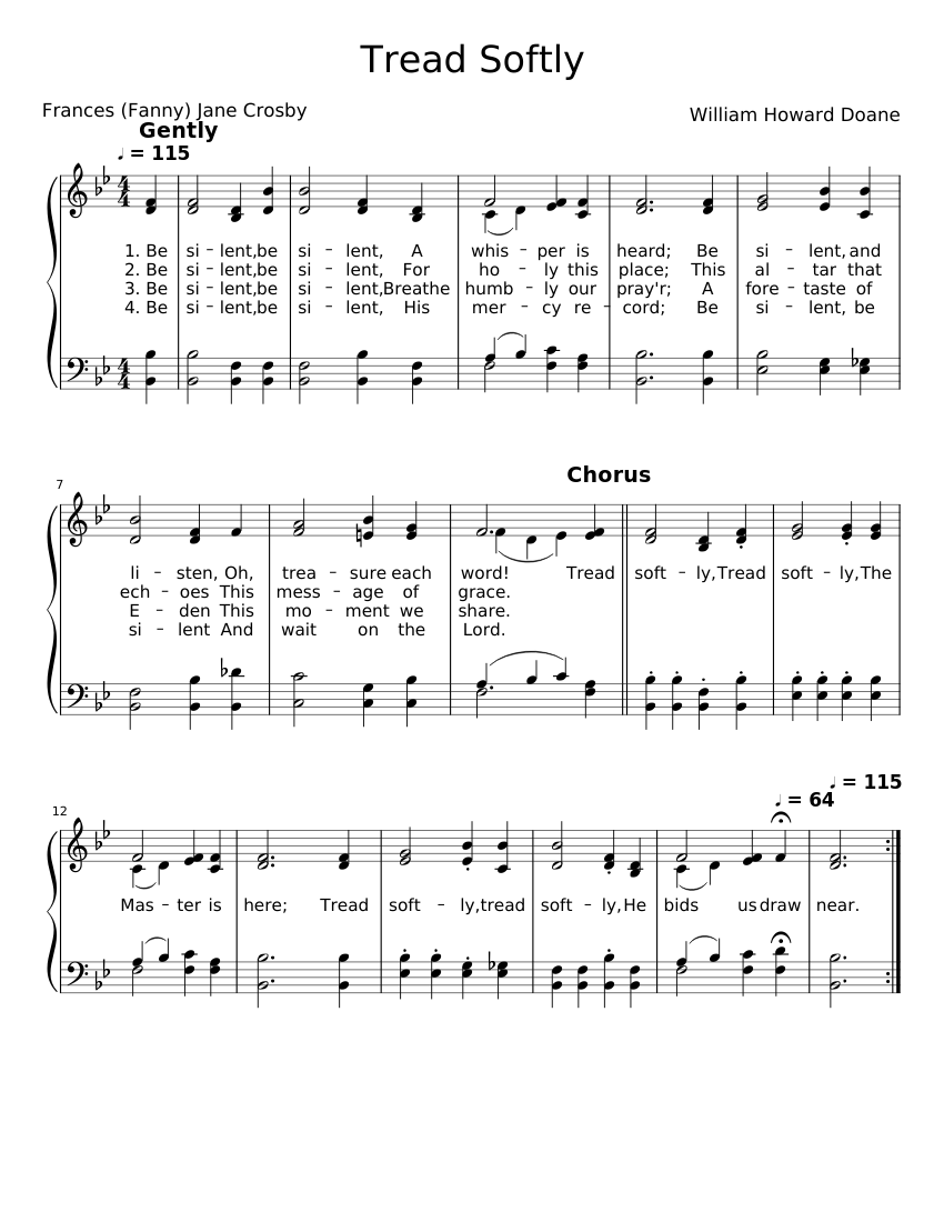 Tread Softly Sheet Music for Piano (Solo) easy | MuseScore.com