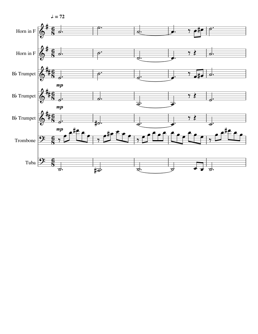yeet Sheet music for Trombone, Tuba, Trumpet in b-flat, French horn ...